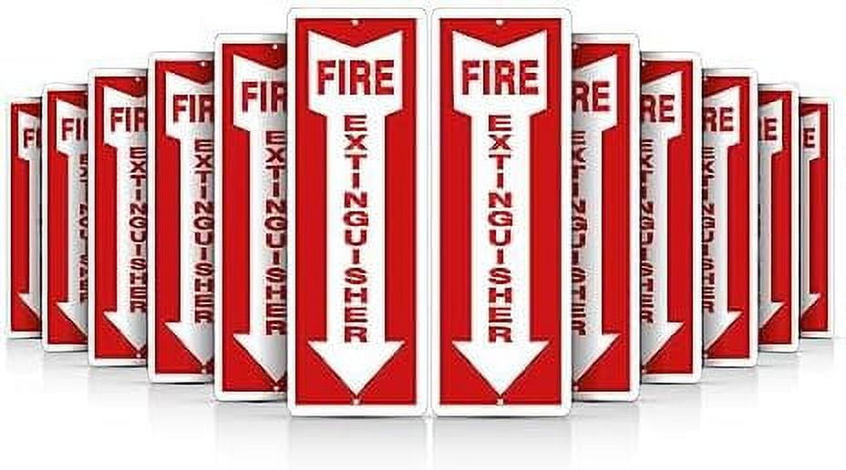 OLANZU Fire Extinguisher Signs for business 12"x 4" - Pack of 12 Inch ...