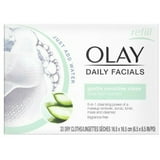 OLAY Daily Gentle Clean Facial Cleansing Wipes, 4-in-1 Water Activated ...