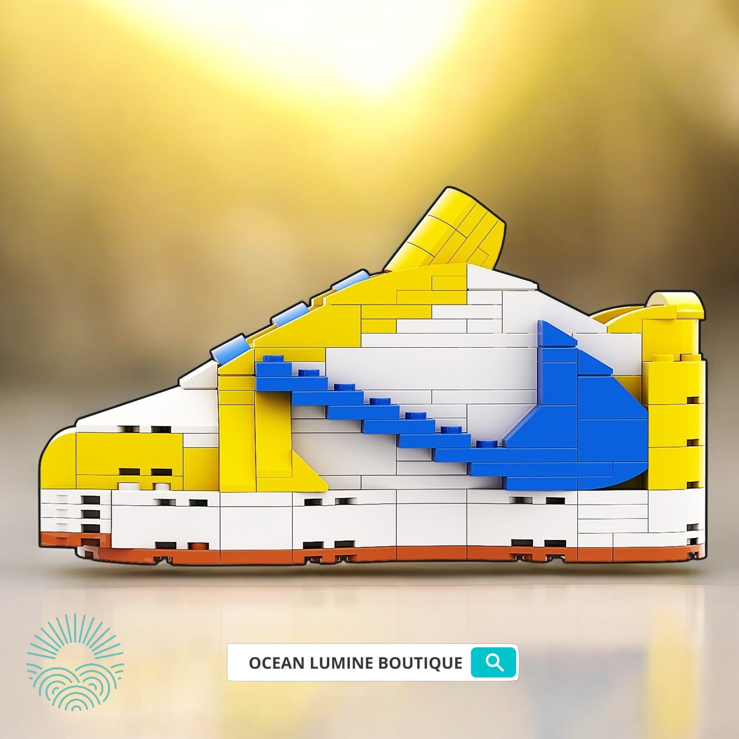 OLB- Jordan 1 Low "Travis Scott Canary" Sneaker Bricks 3D Building ...
