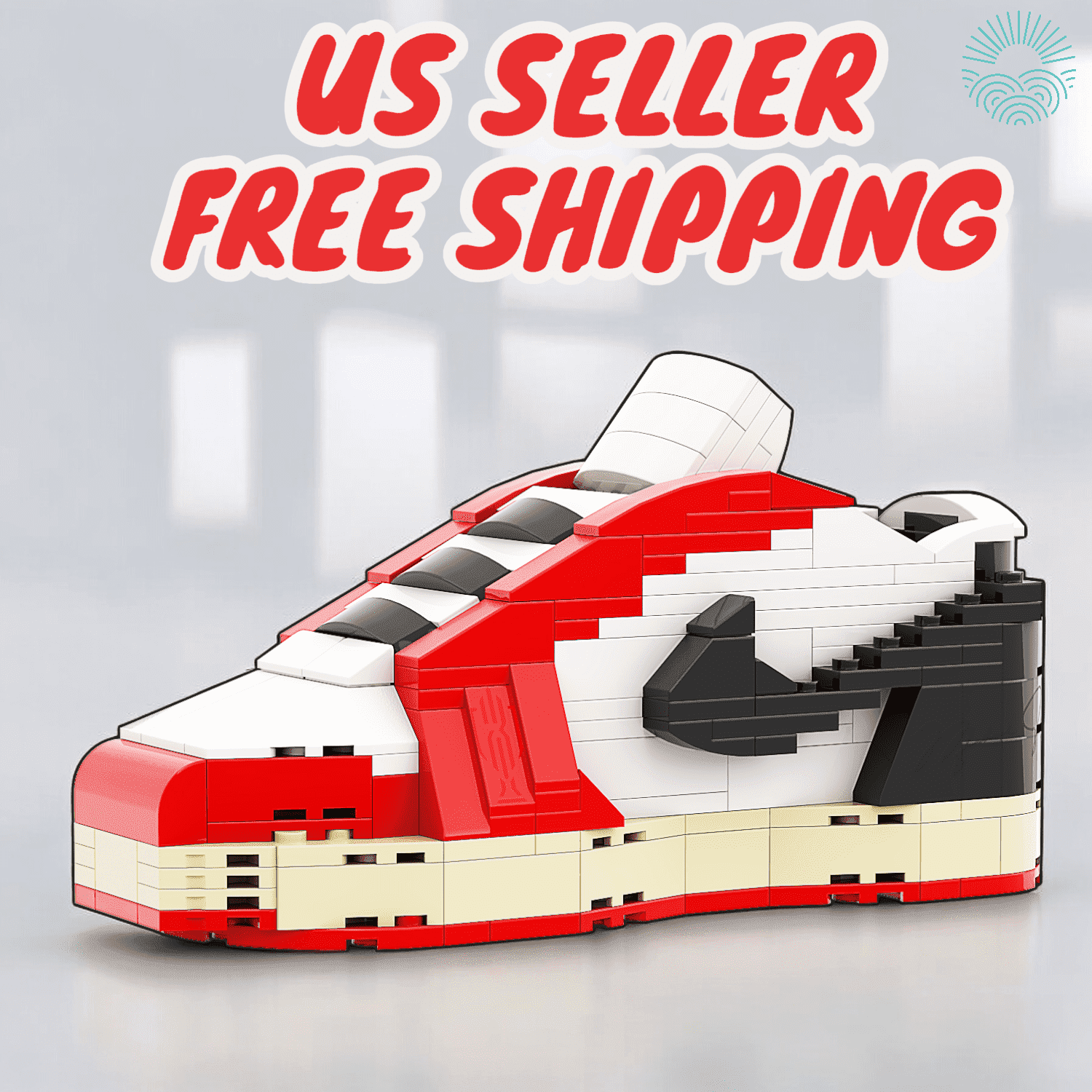 OLB-Jordan 1 Low Trophy Room Sneaker Building Bricks, Puzzles Blocks ...