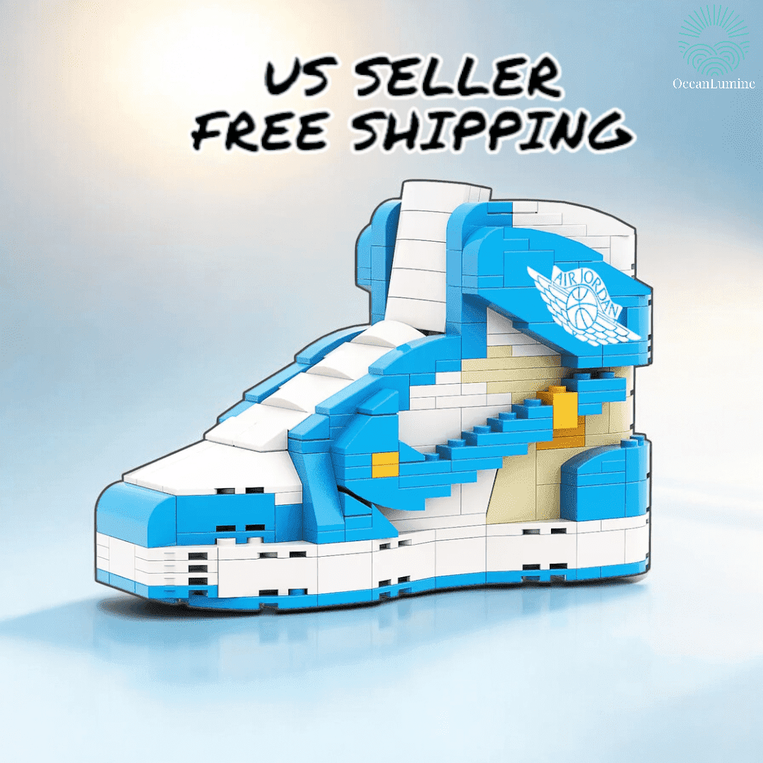OLB-Jordan 1 Off-White UNC Sneaker Building Bricks, Puzzles Blocks Toy ...