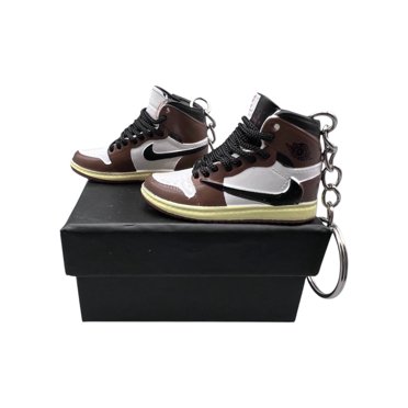 Nike Jordan Mini Shoe Keychain by DSK GLOBAL - Rubber Black & White ...