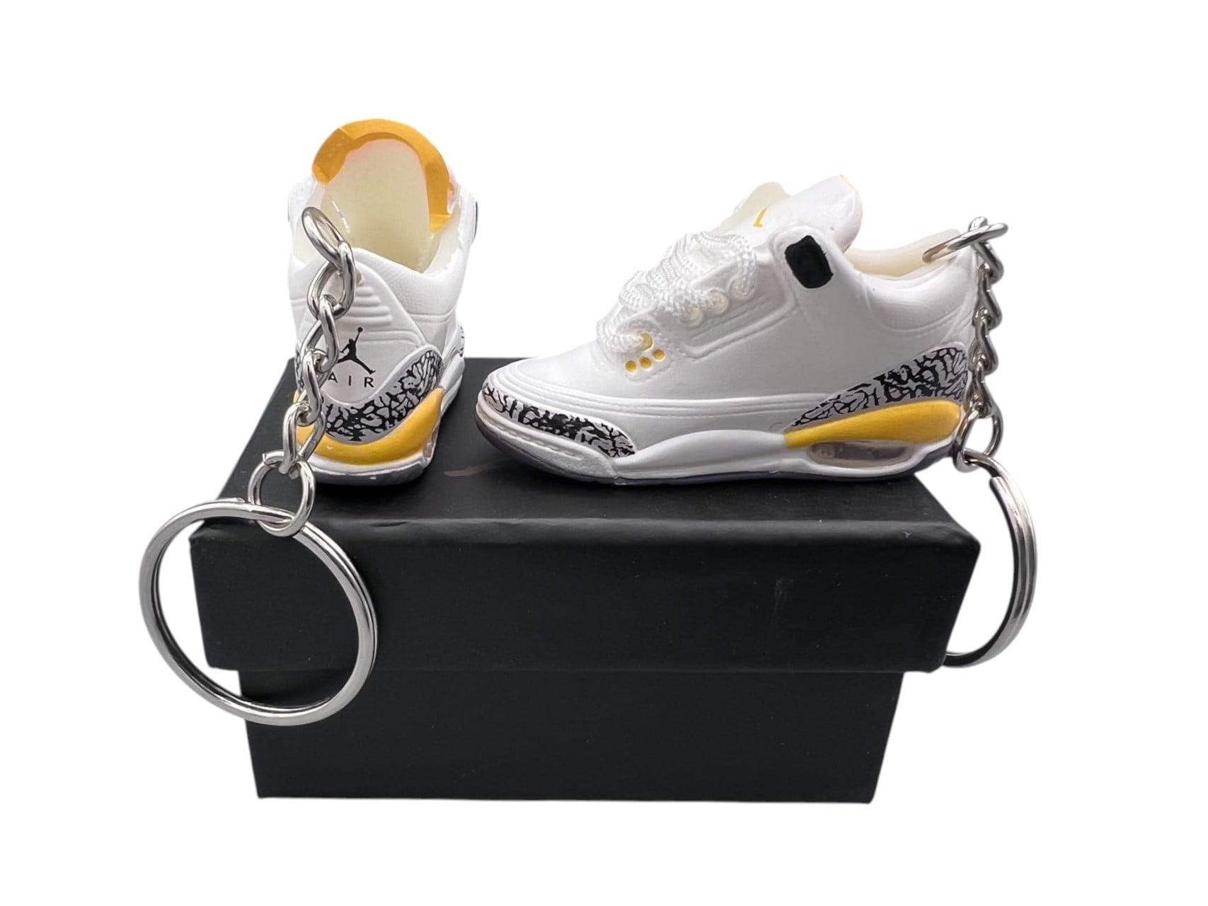 OLB-Jordan 3 Laser Orange Mini Shoe Keychain Sneaker Party Favors ...