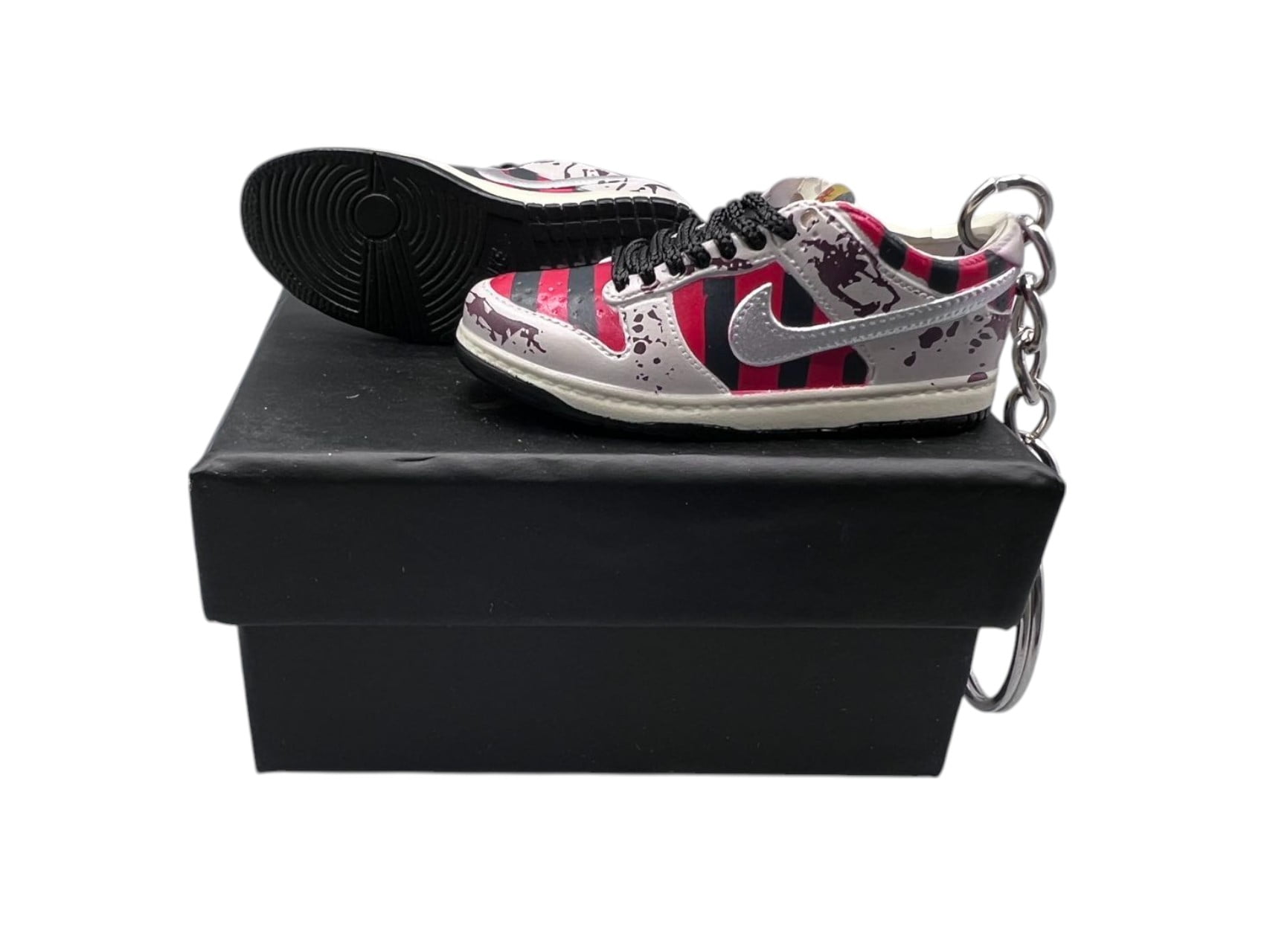 OLB- SB DUNK Freddy Keyring 3D Sneaker Shoe Key Chain-Single Shoe With ...