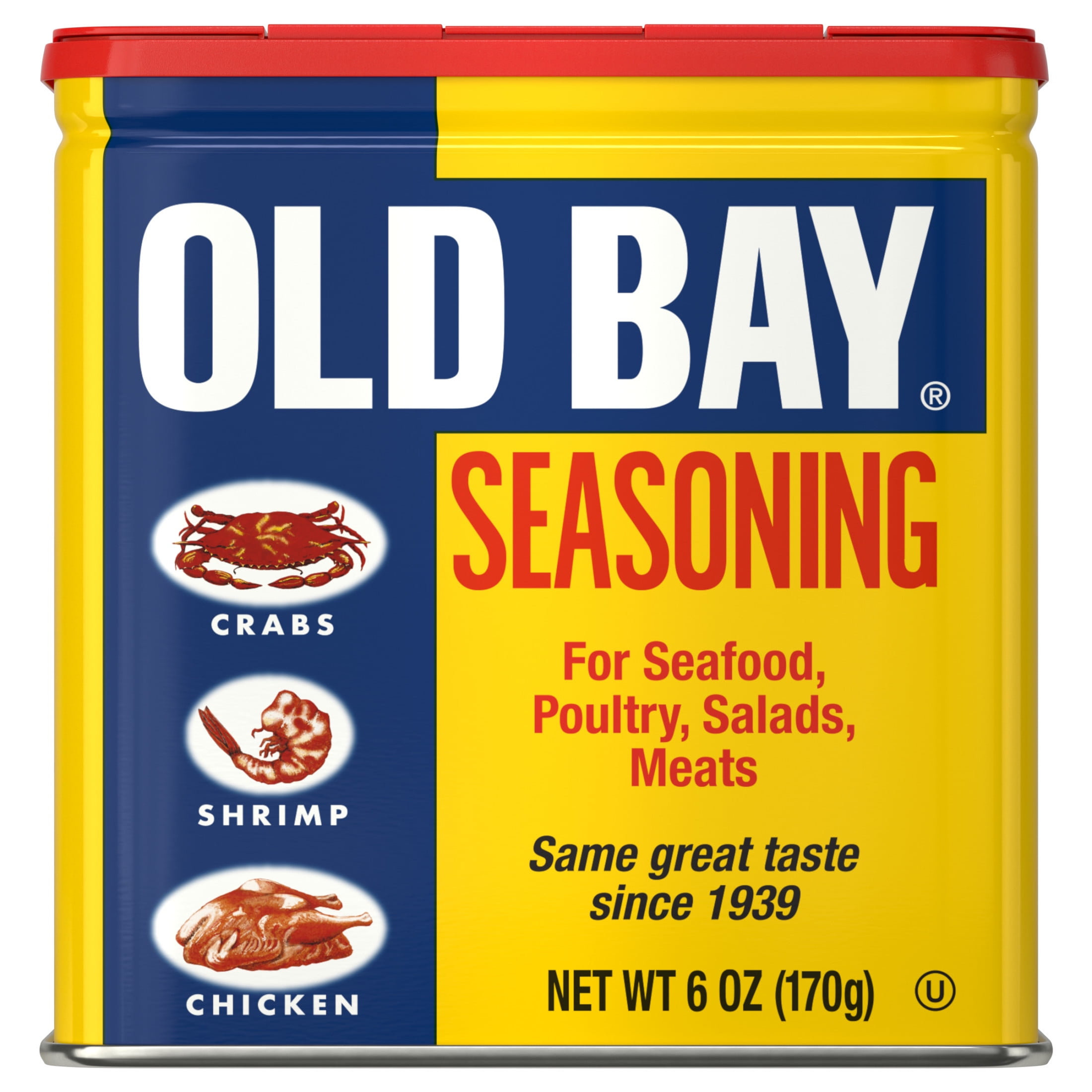 OLD BAY Spicy Fish & Crab Seasoning, Kosher Classic Seafood Blend, 6 oz ...