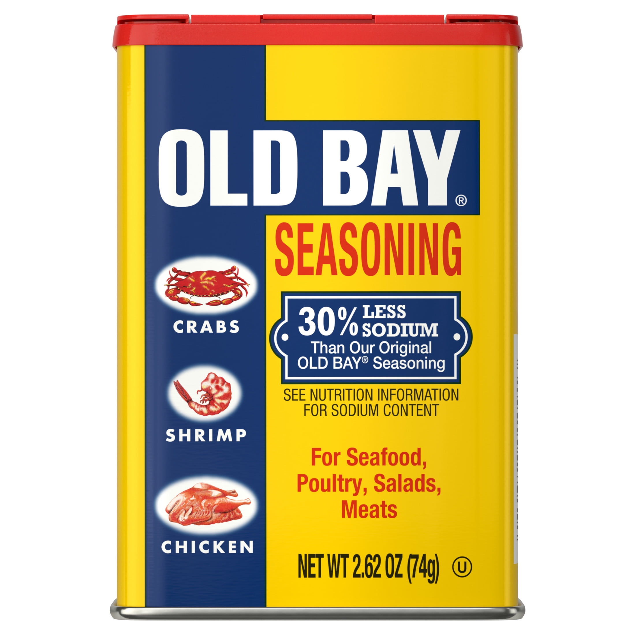 OLD BAY Kosher Less Sodium Seasoning, 2.62 oz Can - Walmart.com