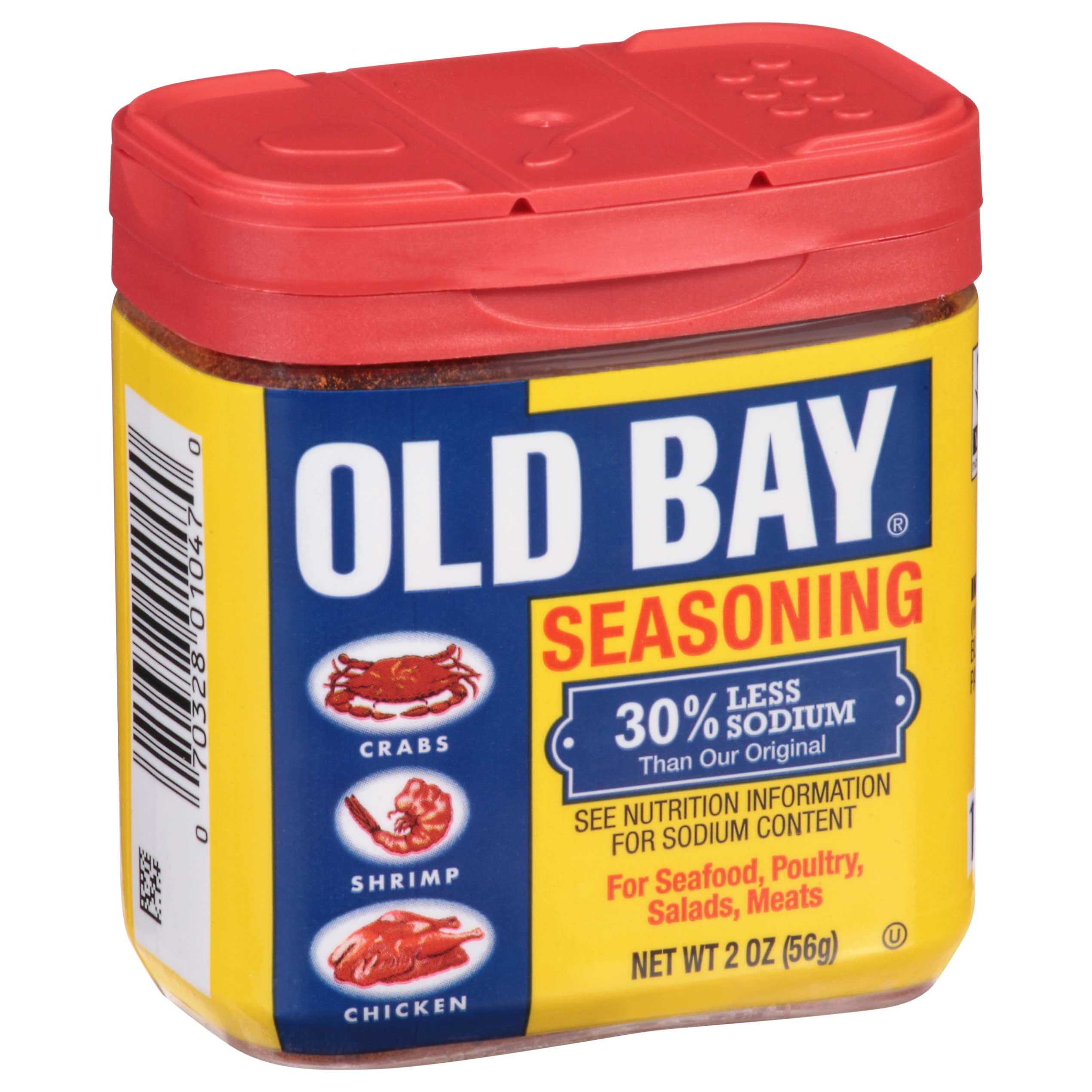 OLD BAY Seasoning, 30% Less Sodium, Non GMO, Gluten Free, Unique Blend of 18 Herbs & Spices for ...
