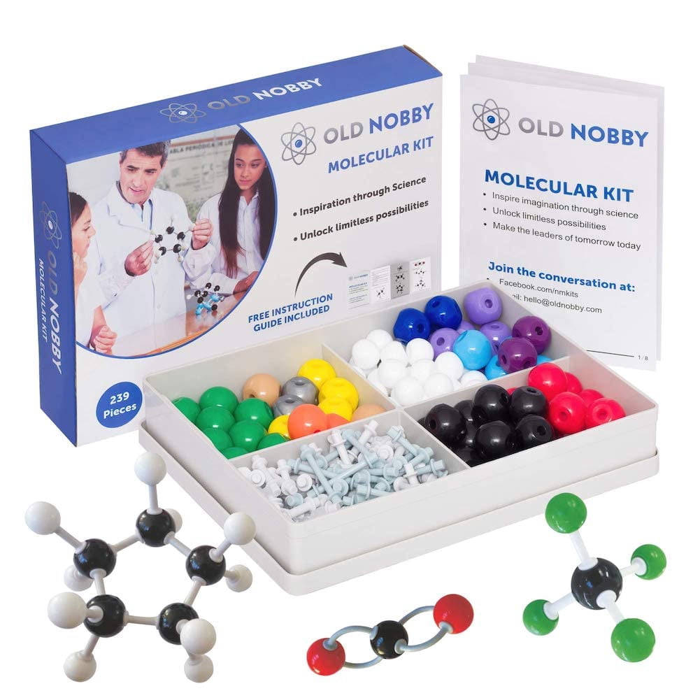 OLD NOBBY Organic Chemistry AIF9 239 Piece Model Kit - Molecular Model ...