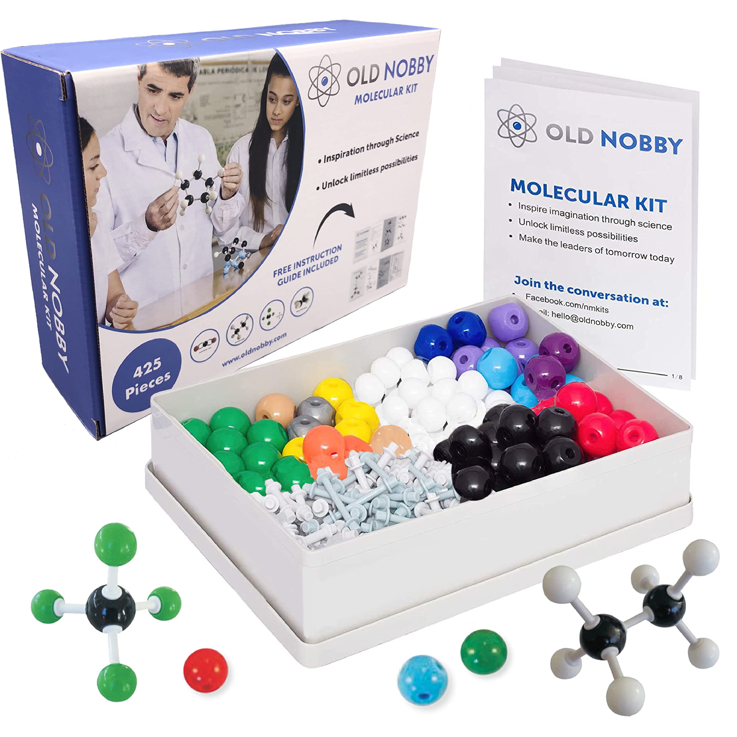 OLD NOBBY Organic Chemistry Set - Molecular Model Kit (425 pc) - STEM ...