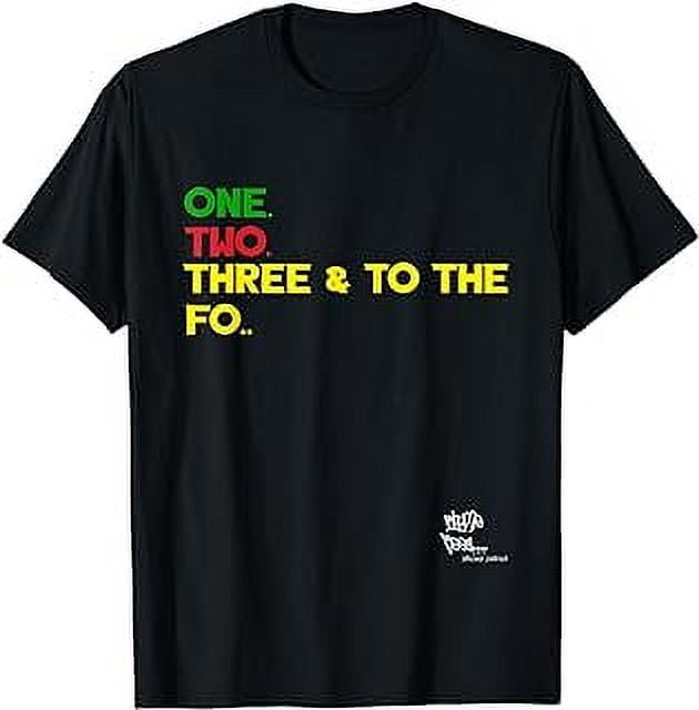 OLD SCHOOL RAP HIP HOP Merch One Two Three Quote 90's T-Shirt - Walmart.com