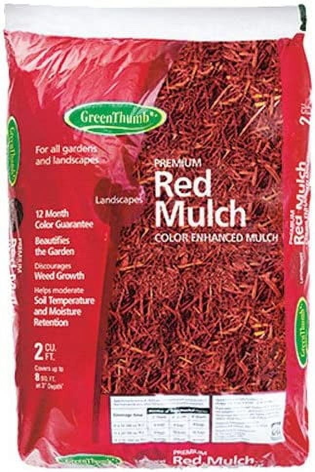 OLDCASTLE LAWN & GARDEN 123458 Green Thumb Mulch, 2 cu. ft., Red ...