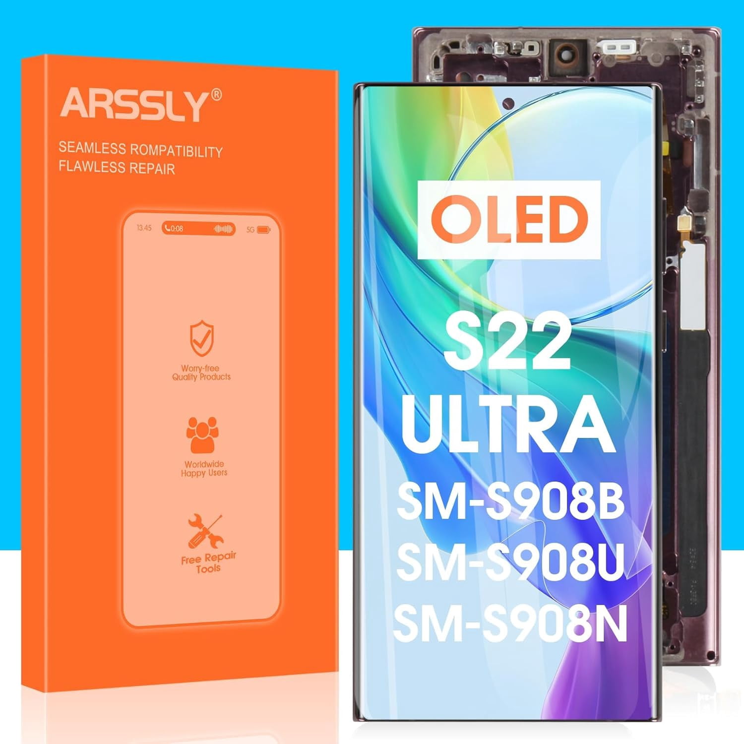 OLED LCD Screen Replacement for Samsung Galaxy S22 Ultra 5G S908 - for ...