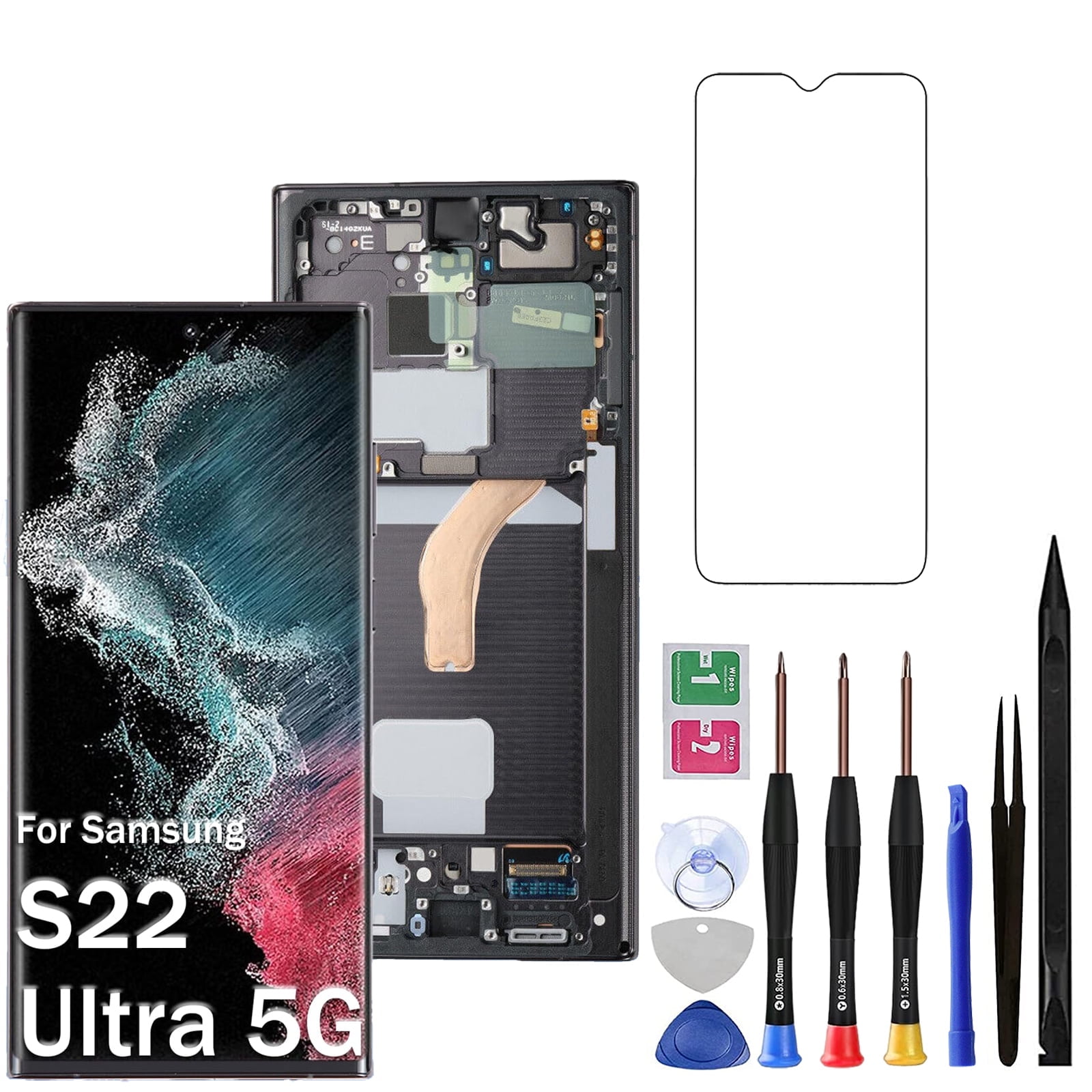 OLED for Samsung Galaxy S22 Ultra 5G Screen Replacement for S22 Ultra ...