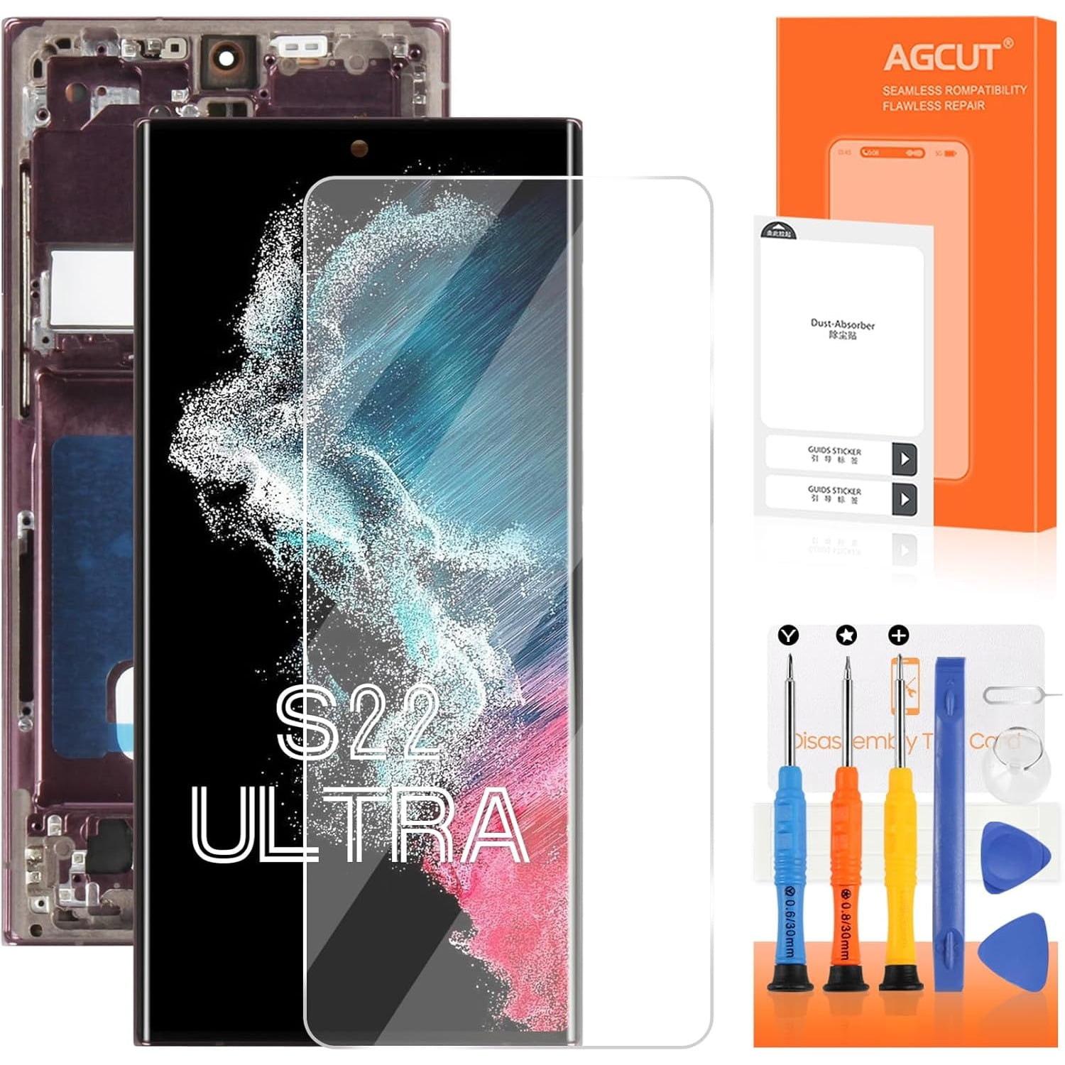 OLED for Samsung Galaxy S22 Ultra 5G Screen Replacement for Samsung S22 ...