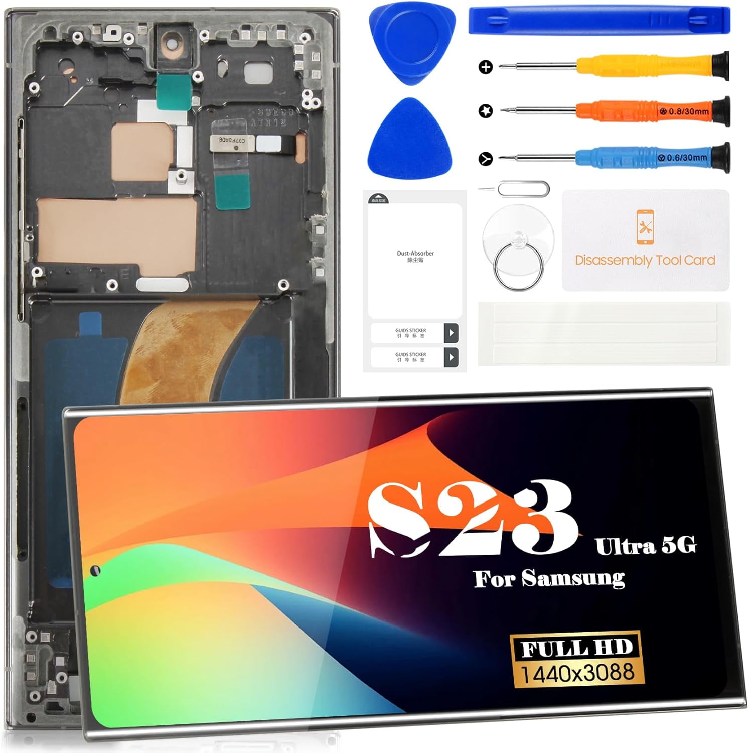 OLED for Samsung S23 Ultra LCD Digitizer Replacement for Samsung S23 ...