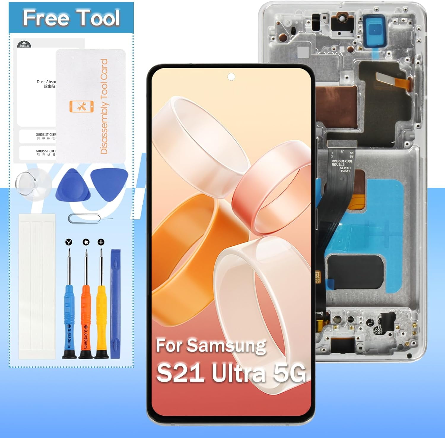 OLED for Samsung Galaxy S21 Ultra 5G Screen Replacement LCD Display SM ...