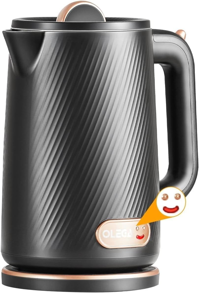 OLEGA Electric Kettle - 1500W Electric Tea Kettle 1.8L Stainless Steel ...
