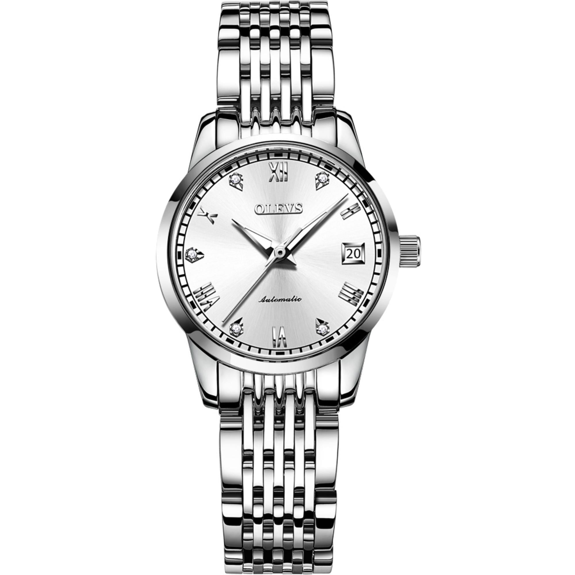 Olevs Automatic Watches For Women Classic Diamond Ladies Watch Self