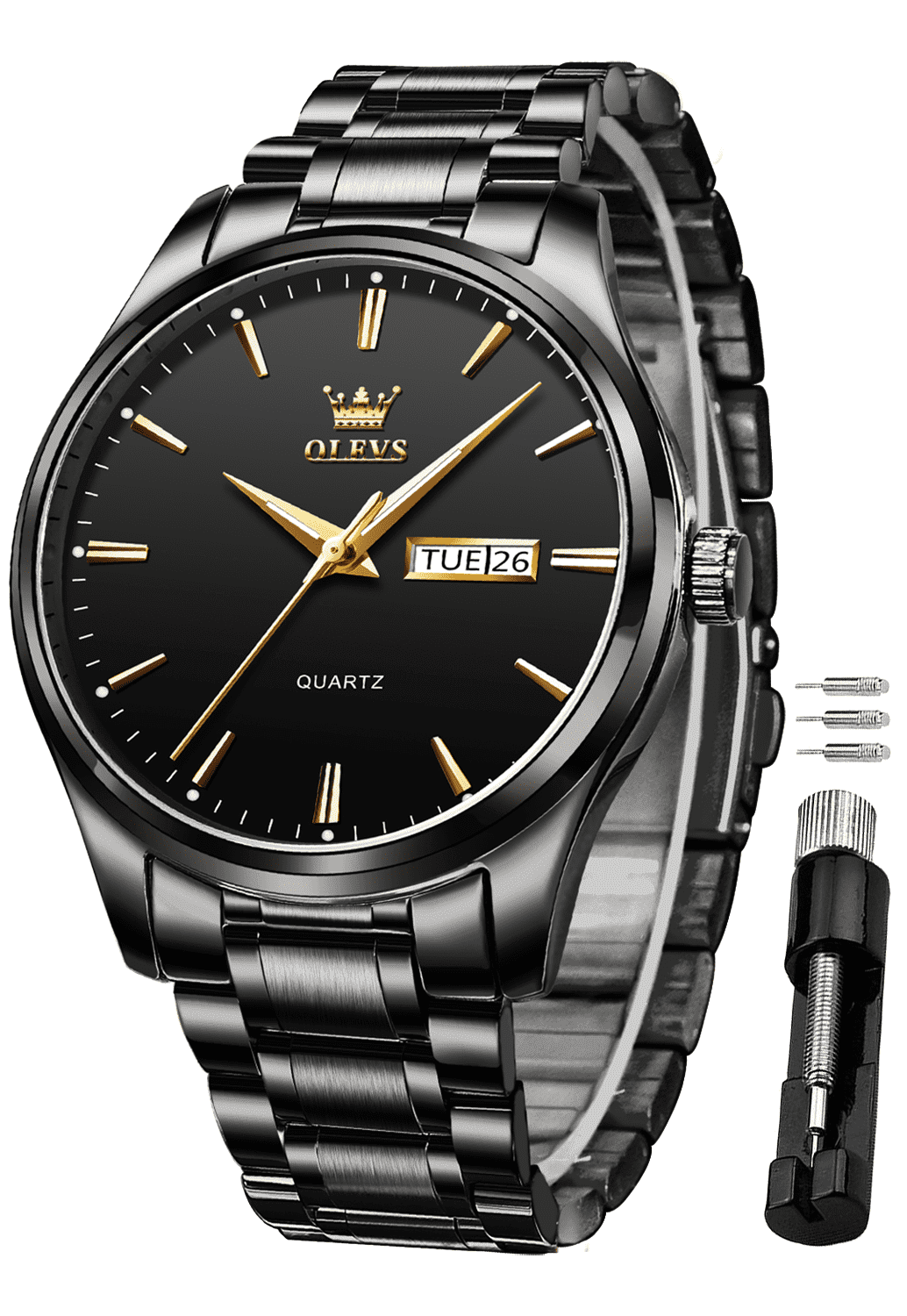 OLEVS Classic Men Watches with Date,Stainless Steel Man Watch with Date ...