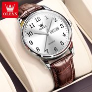 OLEVS Luxury Watches for Men Diamond Casual Dress Two Tone Stainless ...