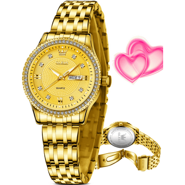 TAXAU Luxury Gold Watches For Womens Diamond Womens Watches With Gold ...
