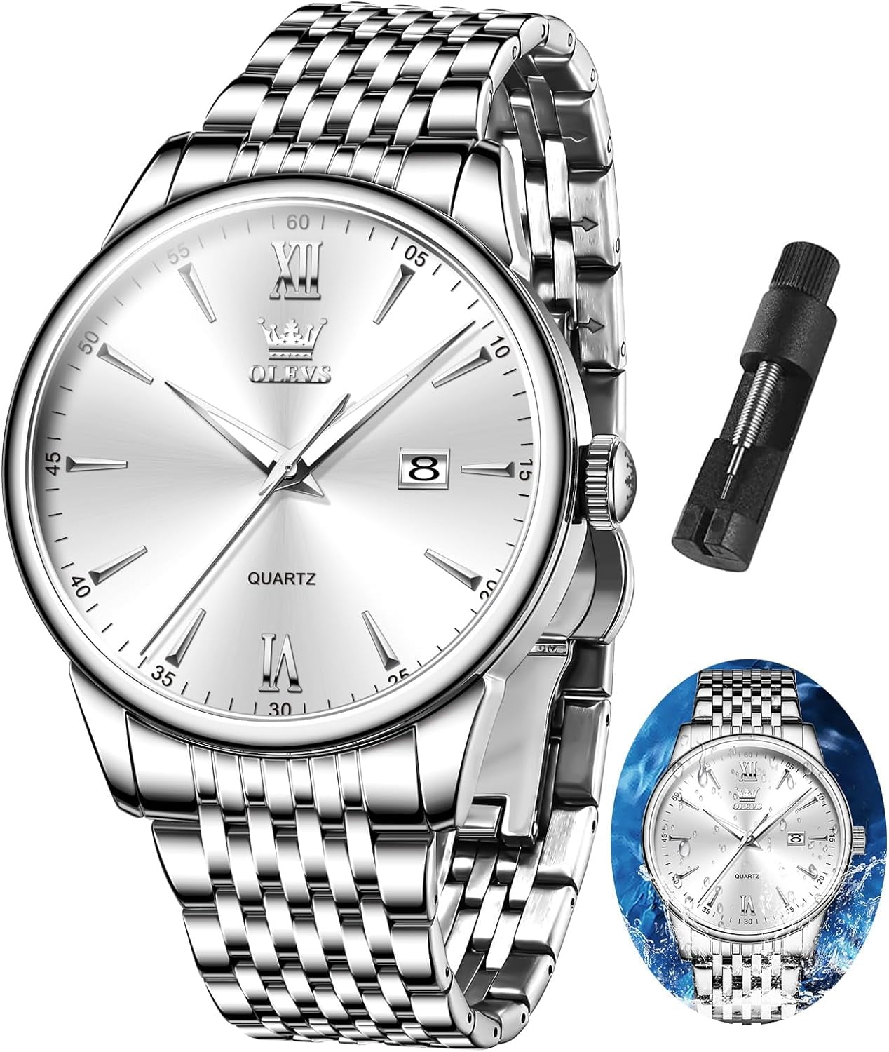 OLEVS Men's Watch Ultra Thin Analog Watch Men Minimalist Wrist Watch ...