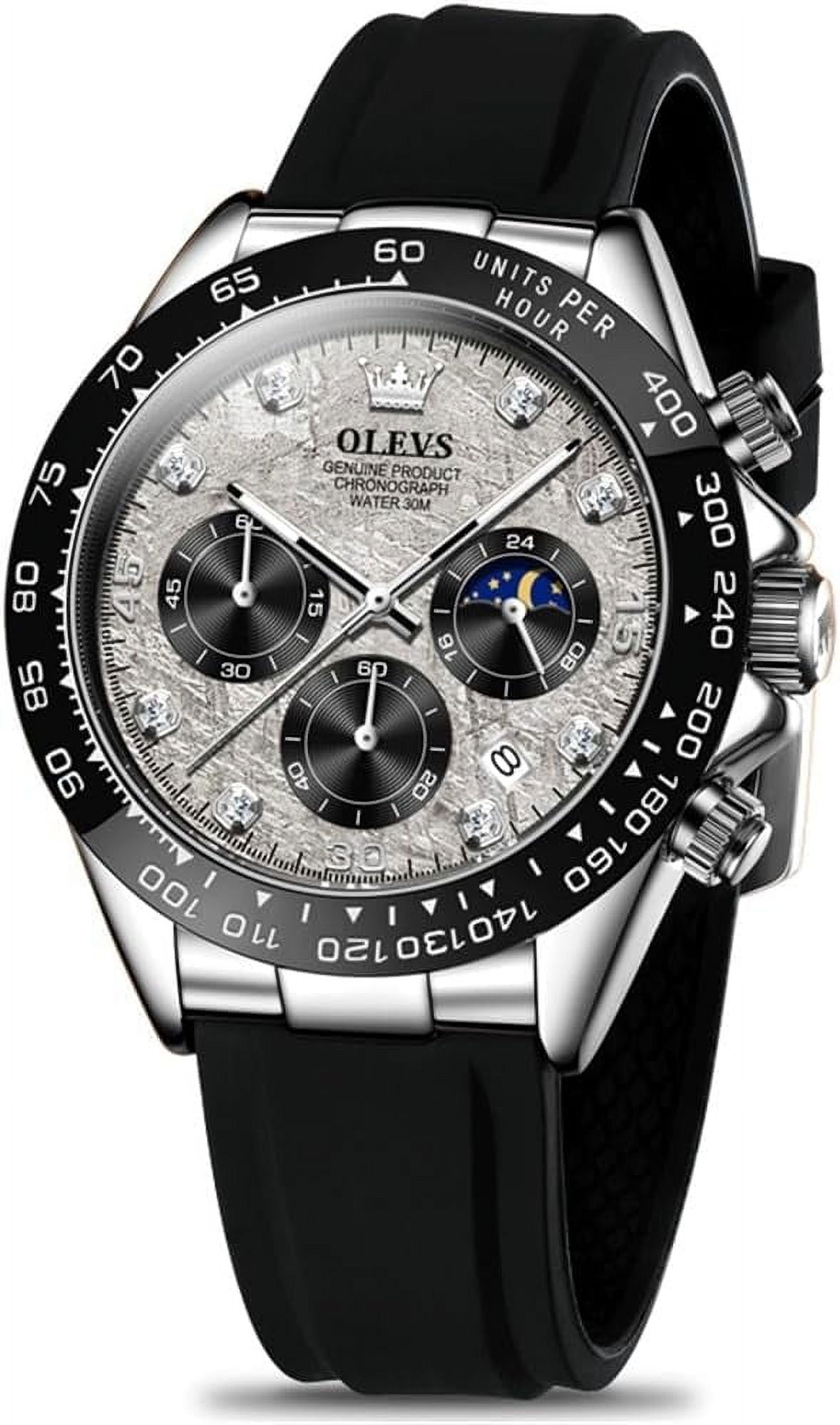 OLEVS Men's Watches Chronograph Multifunction Sport Silicone Luxury ...