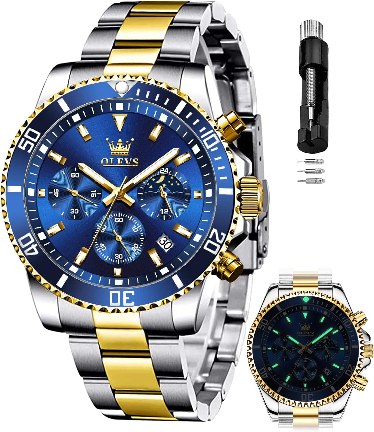 Invicta Men's 17058 Pro Diver Analog Blue Dial Swiss Quartz Gold Watch ...