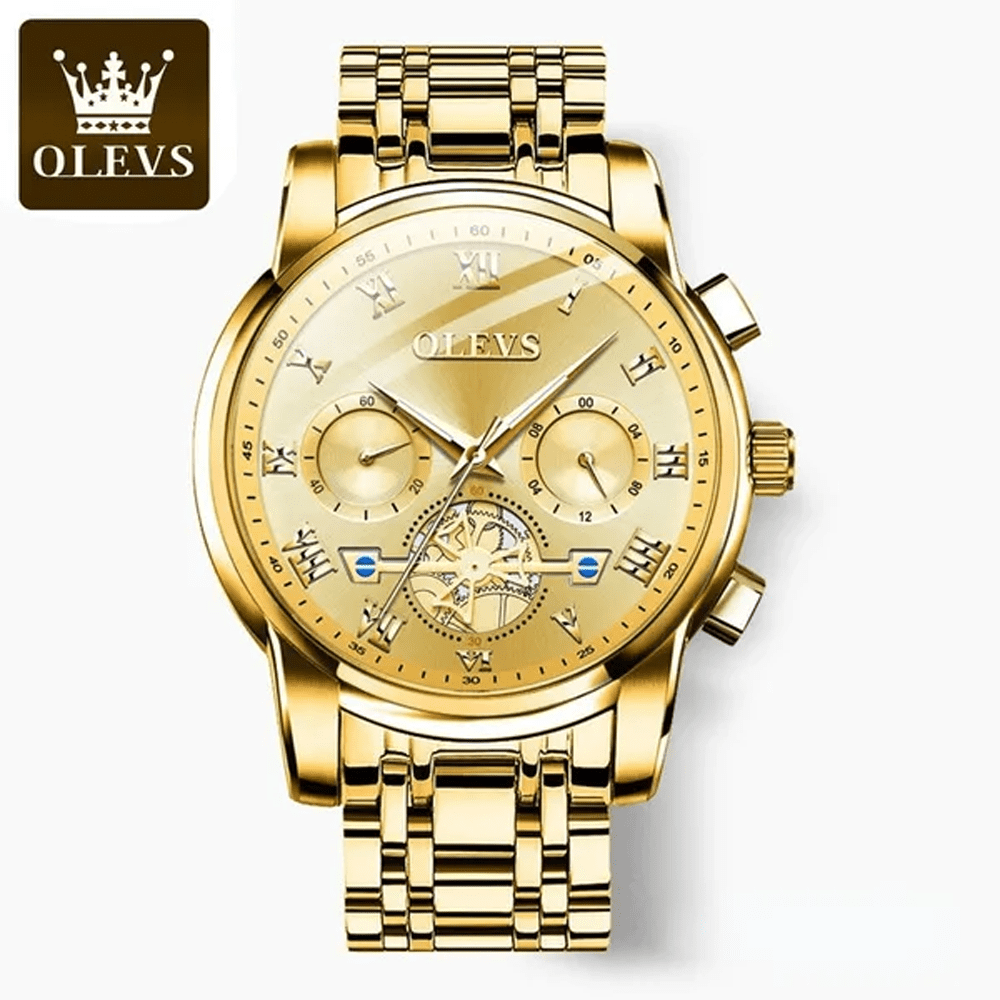 OLEVS Top Brand Men's Watches Classic Roman Scale Dial Luxury Wrist ...