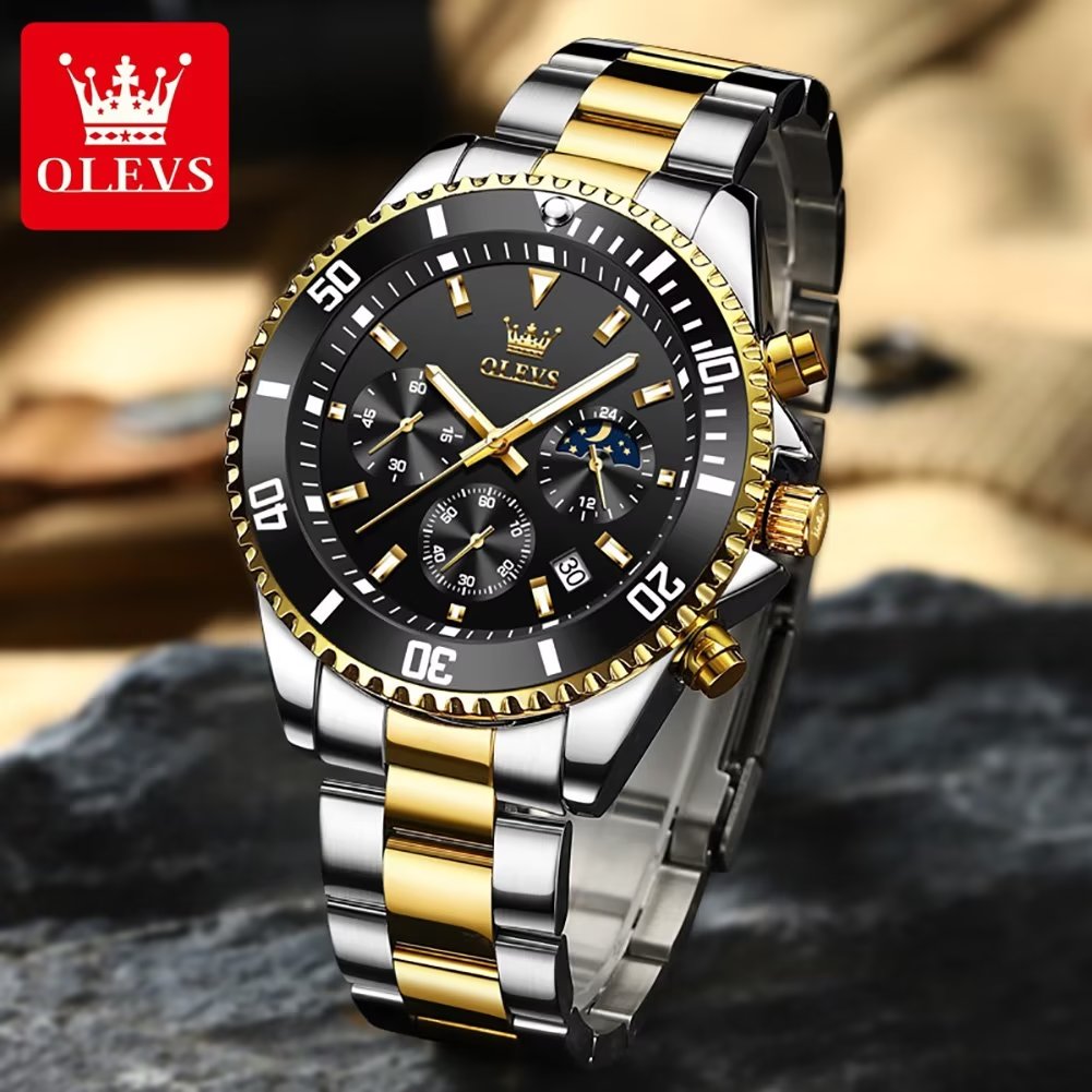 Casio Men's Super-Easy-Reader Watch, Black/Gold Accents MW240-1B2V ...