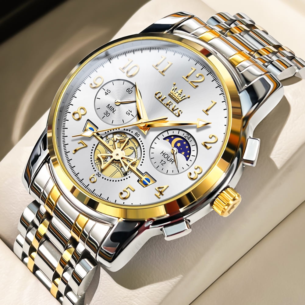OLEVS Watches for Men Classic with Date Business Dress Luxury Digital ...