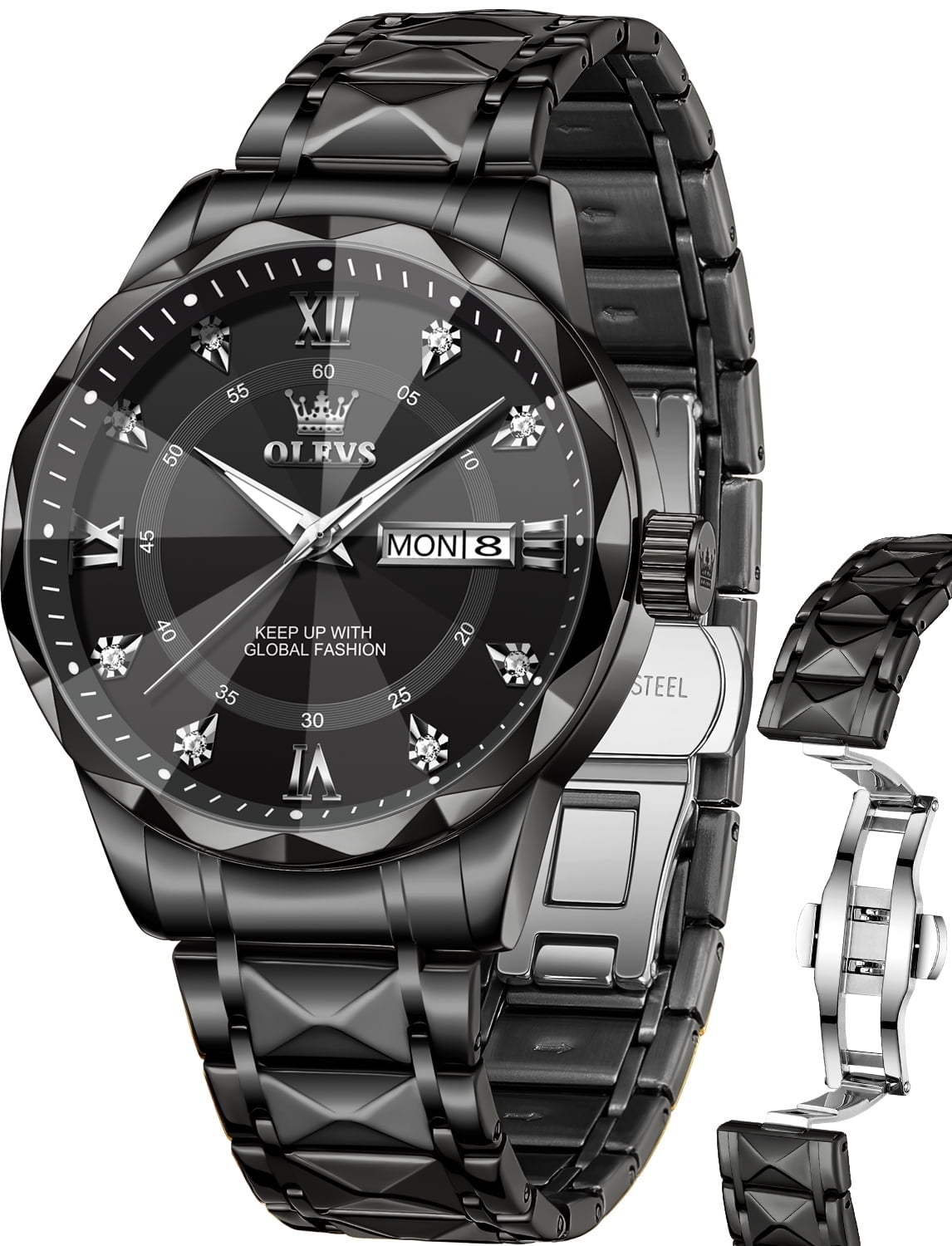 OLEVS Watches for Men, Mens Watches Gifts for Men Analog Quartz Luxury ...