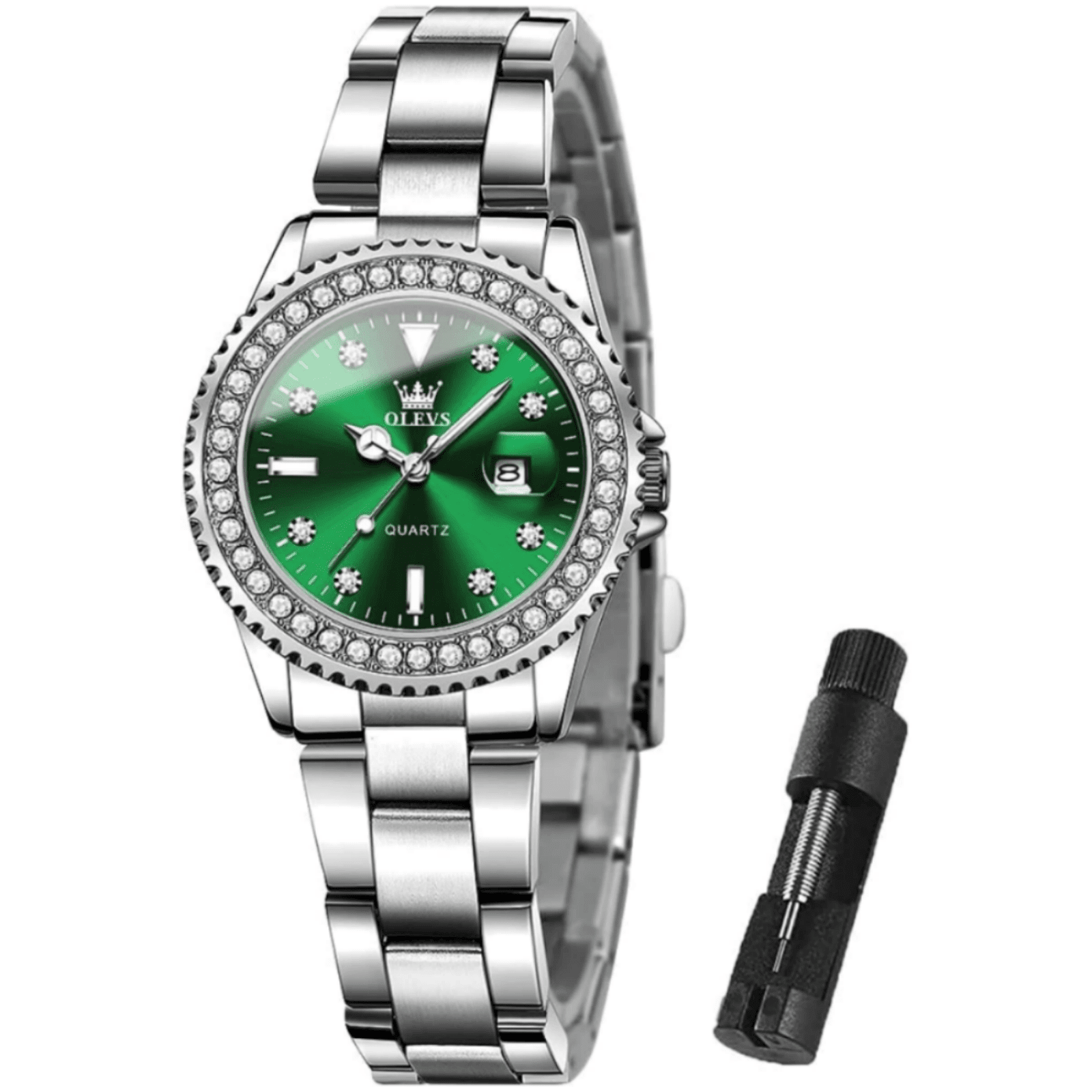 OLEVS Women's Watch Luxury Elegant Dress Ladies Diamond Wristwatch for ...