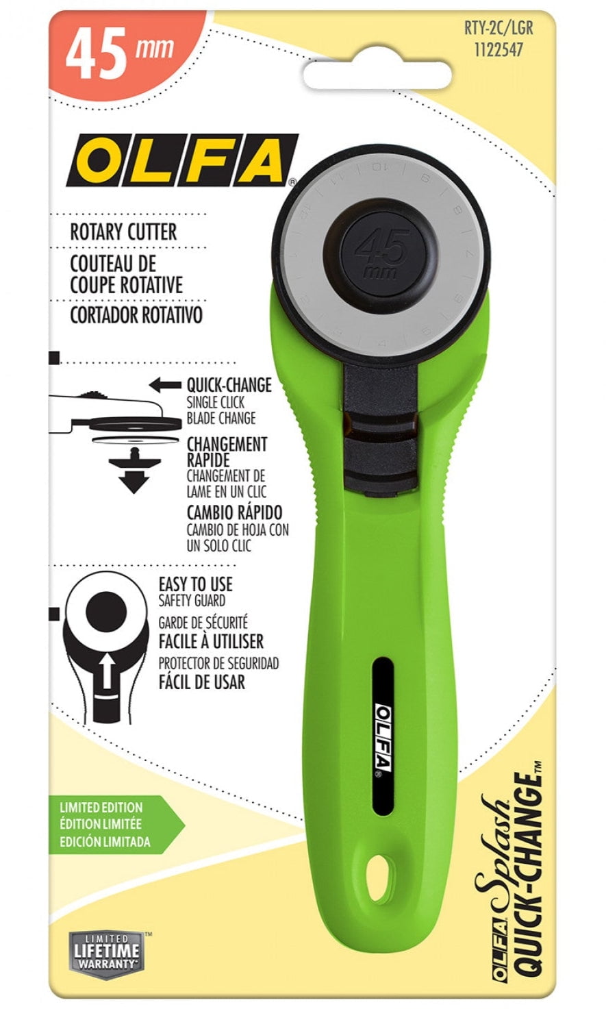 OLFA 45mm Quick-Change Rotary Cutter Lime - Walmart.com