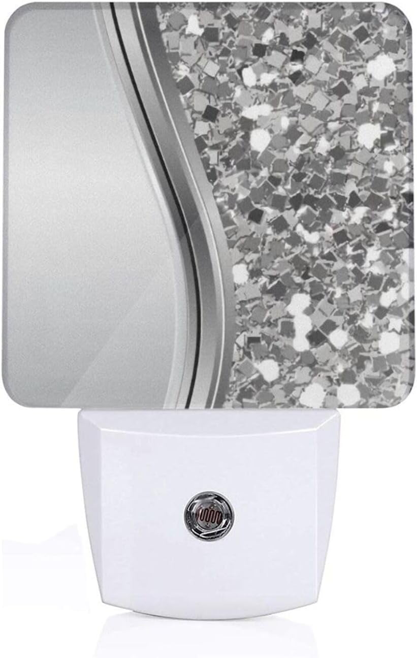 OLGCZM Silver Sparkle Glam Bling Night Light - Glam Modern LED Night ...