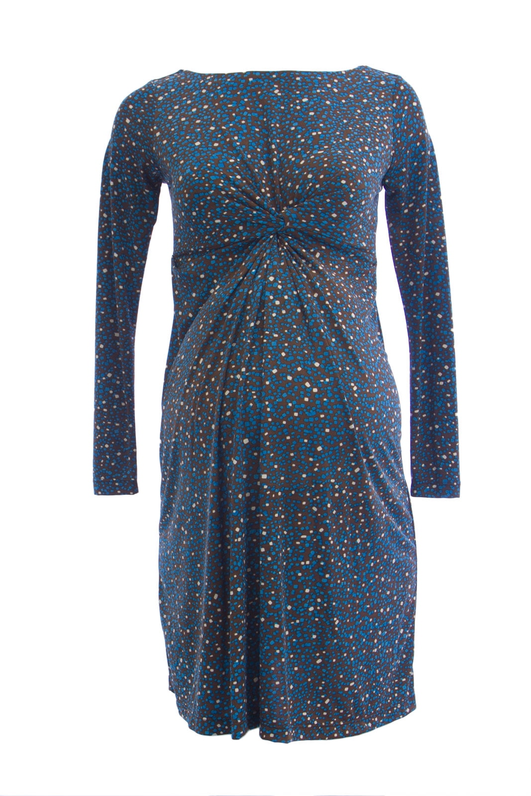 OLIAN Maternity Women's Speckle Print 3/4 Sleeve Dress Sz X-Small Brown ...