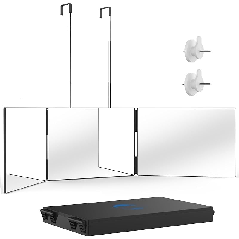3 Way Mirror for Hair Cutting, Three Way Mirror for Shaver and Makeup ...