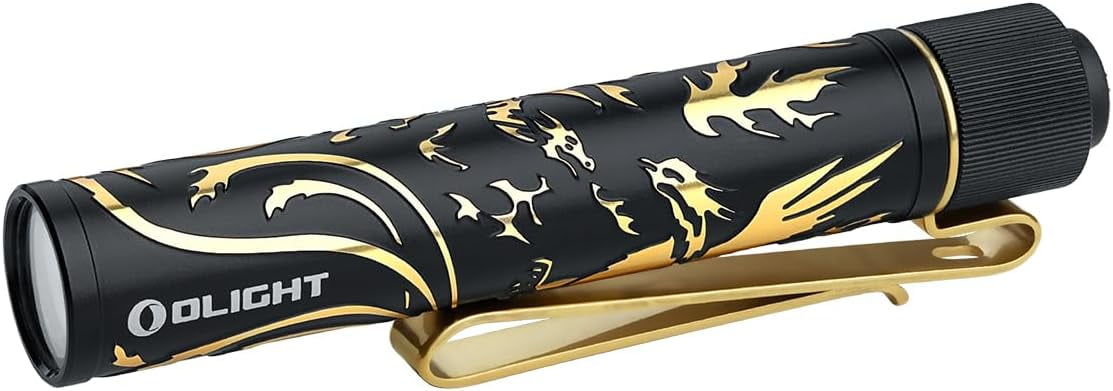 OLIGHT I3T 2 EOS Pocket EDC Flashlight(Dragon & Phoenix Golden Black ...