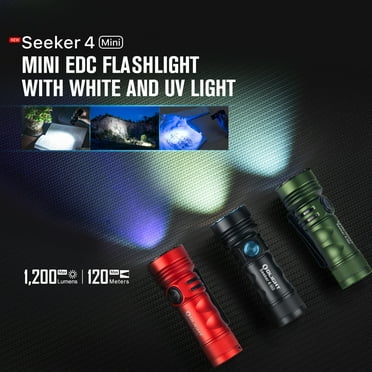 2Pcs 1000 Lumens Rechargeable Mini EDC Flashlight with Laser Pointer ...