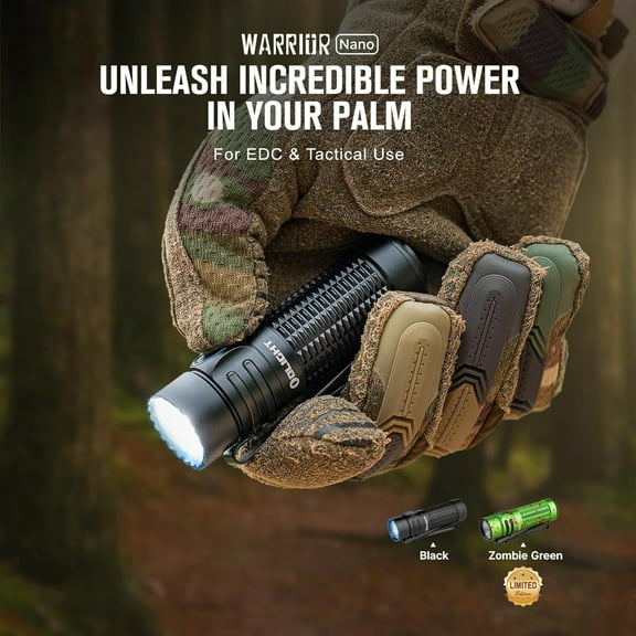 OLIGHT Arkfeld Pro Rechargeable EDC Flat Flashlight with Green Beam, UV ...