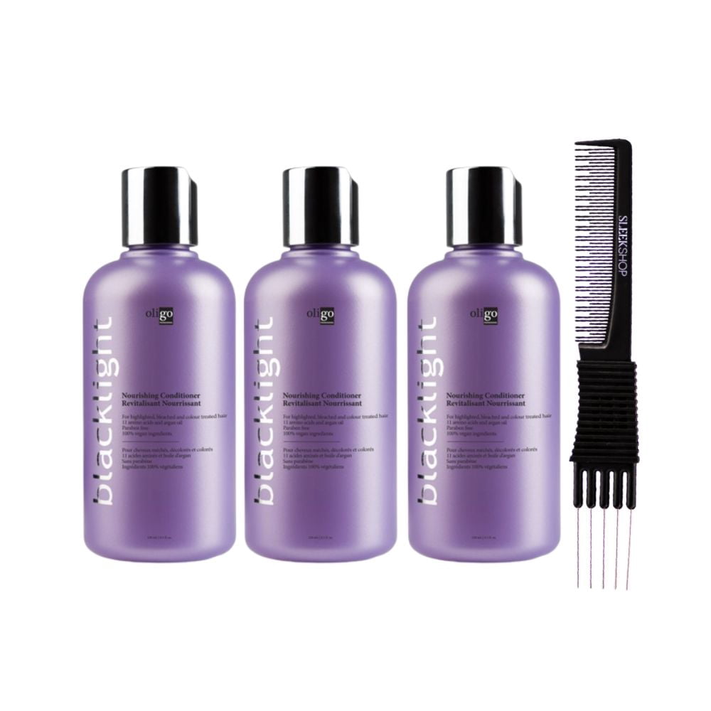 OLIGO Blacklight Nourishing Conditioner (8.5 oz) with SLEEKSHOP Teasing ...