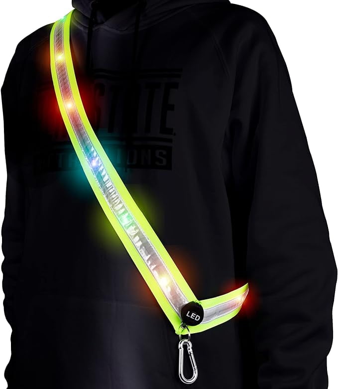 OLIKER LED Night Running Gear High Visibility LED Flashing Sash Outdoor ...