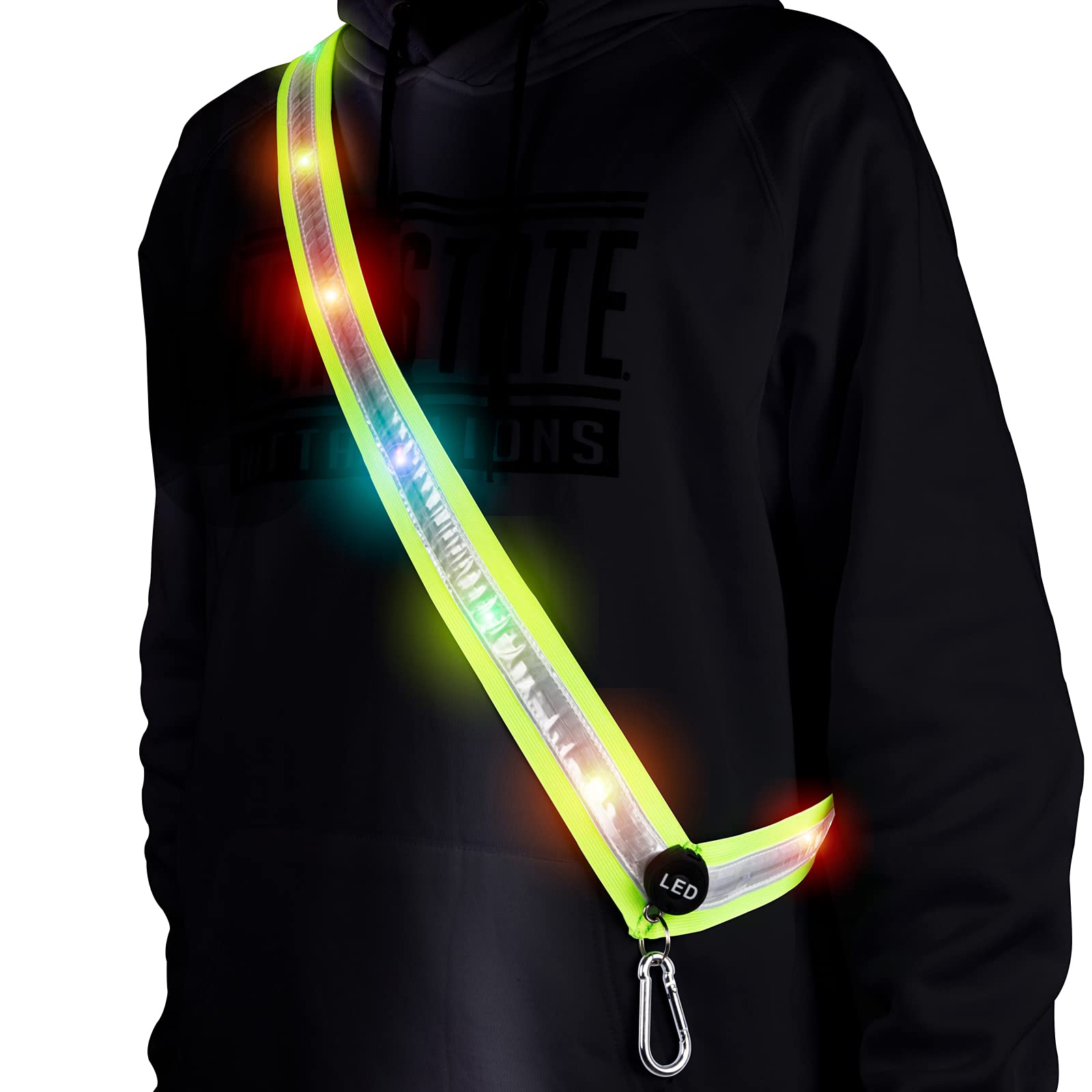 OLIKER LED Reflective Running Gear High Visibility LED Flashing Sash ...