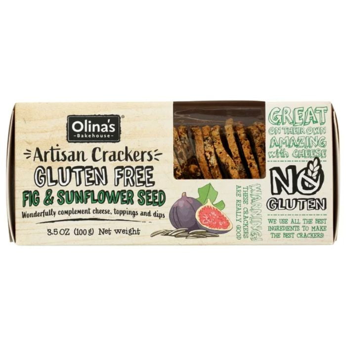 OLINAS BAKEHOUSE CRACKERS FIG & SUNFLOWER 3.5 OZ - Pack of 12 - Walmart.com