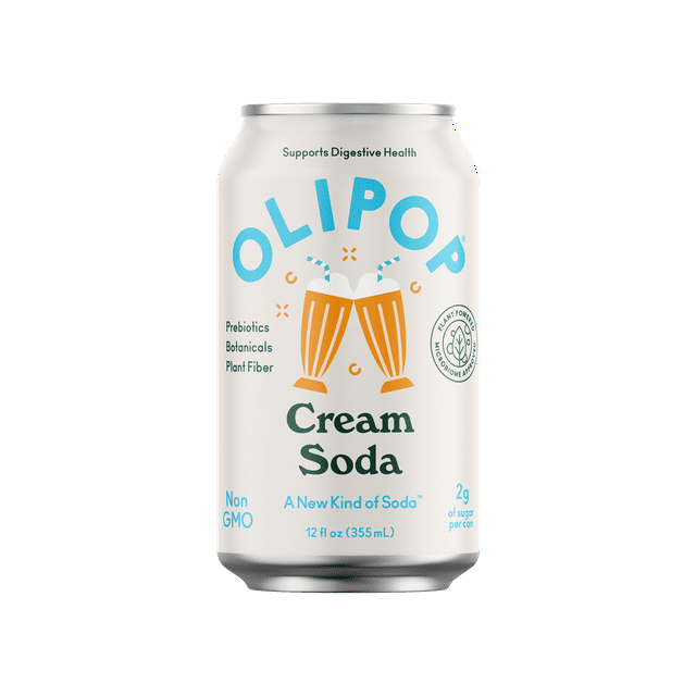 OLIPOP Prebiotic Soda, Cream Soda, 12 fl oz - Walmart.com