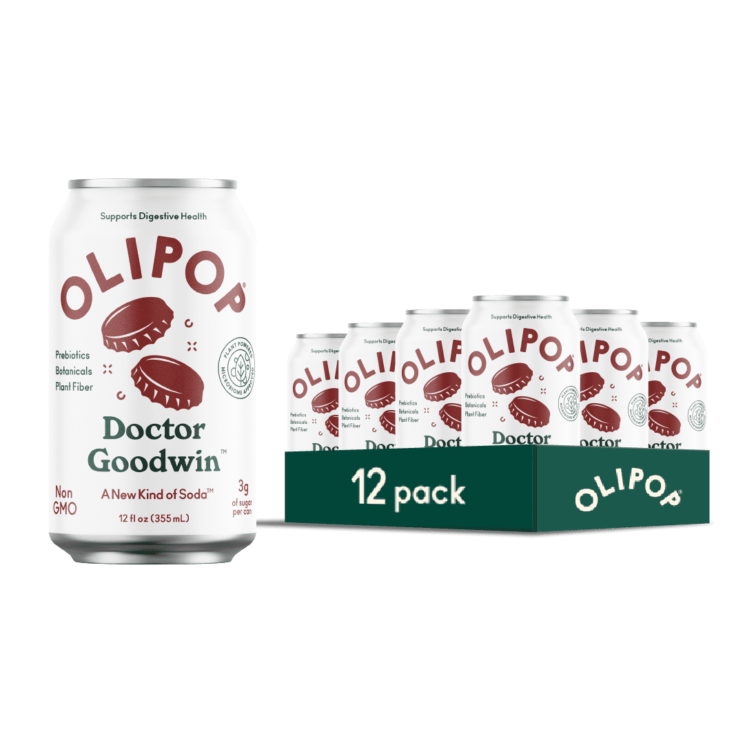 OLIPOP Prebiotic Soda, Doctor Goodwin, 12 fl oz, 12 Pack, Refrigerated ...