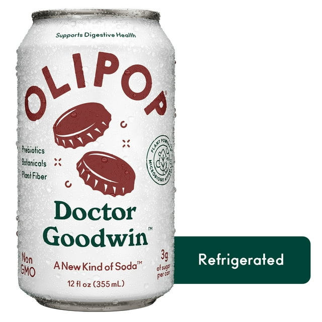 OLIPOP Healthy Prebiotic Soda, Doctor Goodwin Flavor, 12 fl oz ...