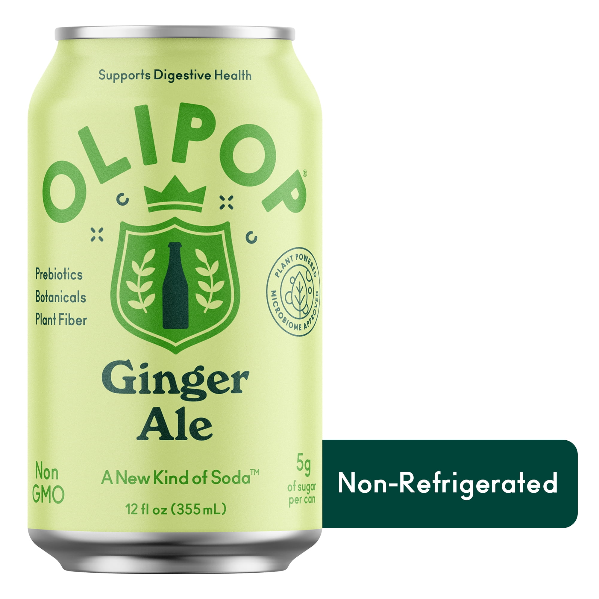 OLIPOP Prebiotic Soda, Ginger Ale, 12 fl oz, Pantry Packs - Walmart.com