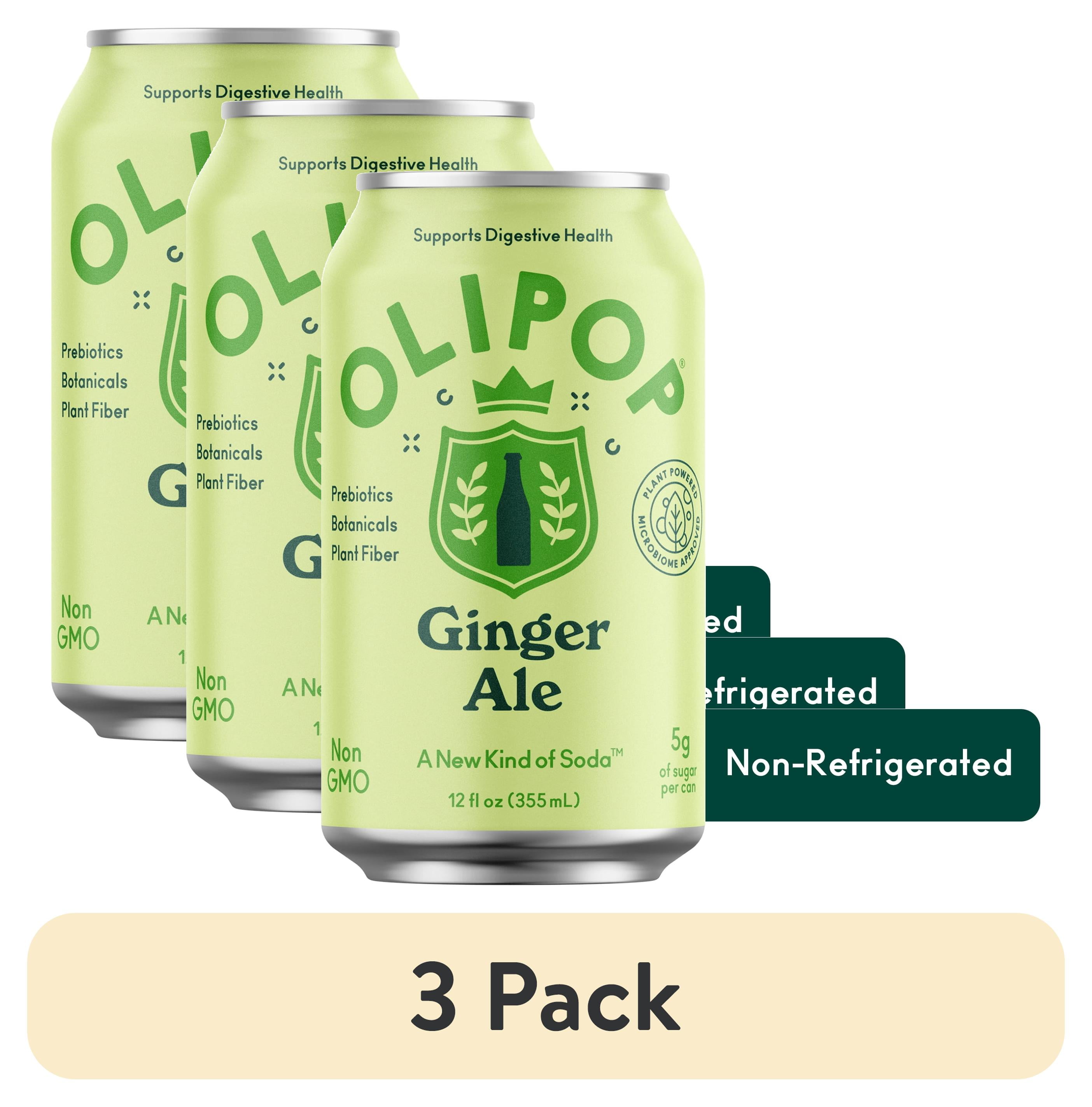 Customer reviews for (3 pack) OLIPOP Prebiotic Soda, Ginger Ale, 12 fl oz, Pantry Packs ...