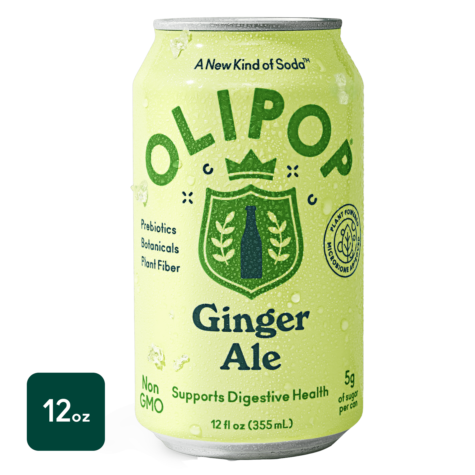 OLIPOP Prebiotic Soda, Ginger Ale, 12 fl oz, Shelf Stable - Walmart.com
